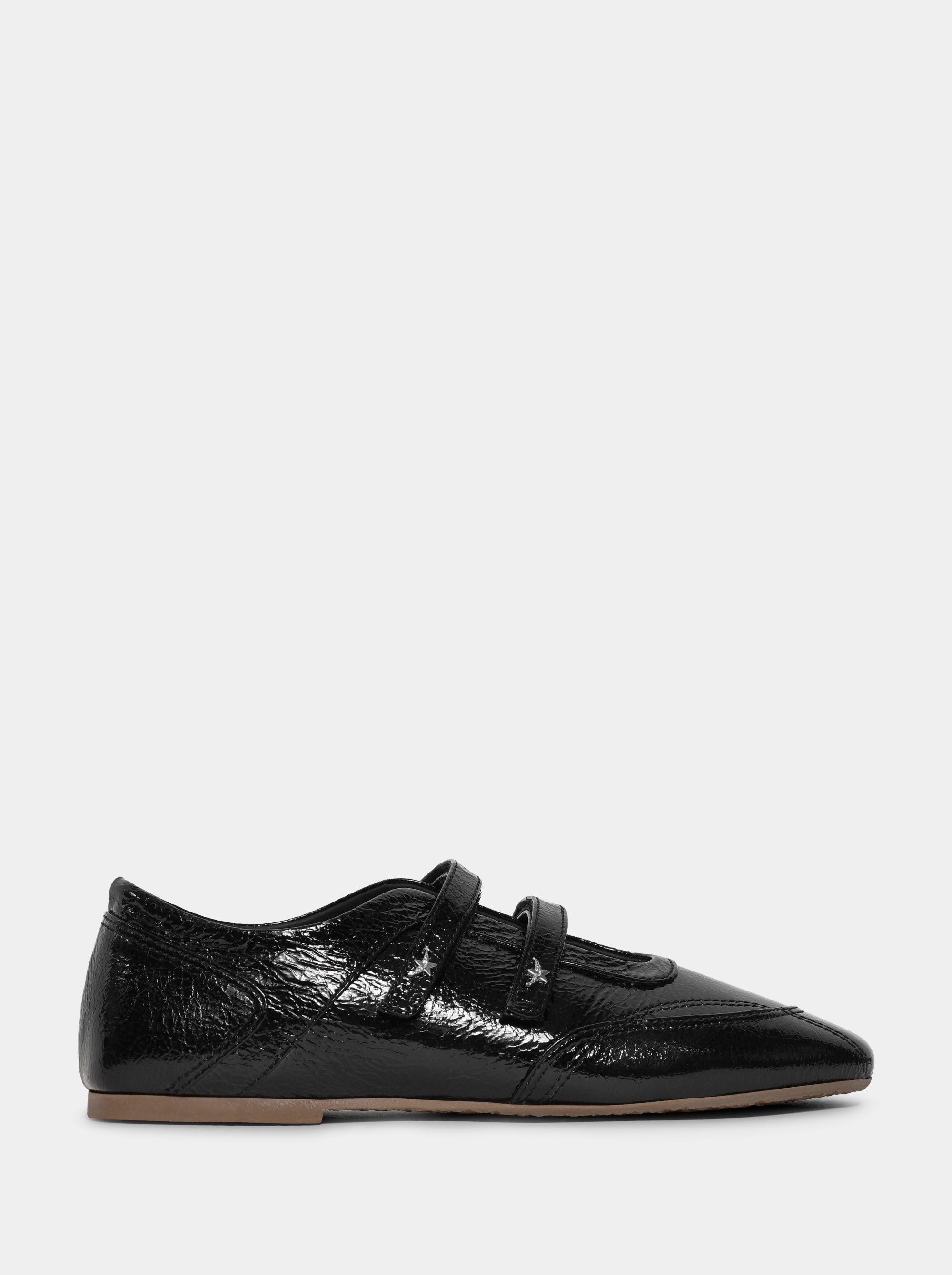 RUBY BLACK NAPLAK PATENT BALLET FLATS